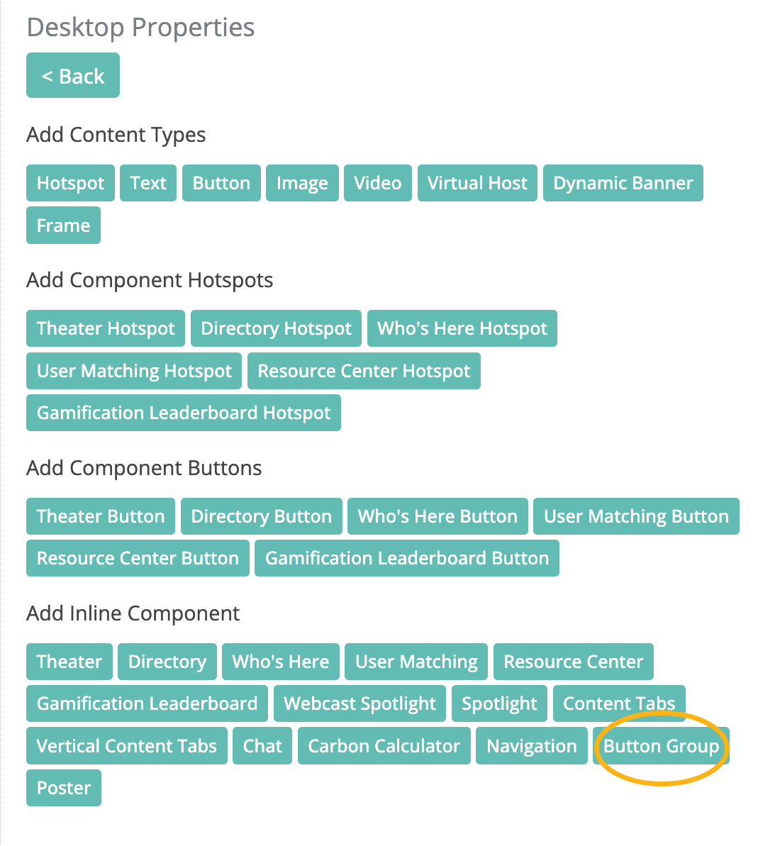 Button Group Component Overview - Chati Support